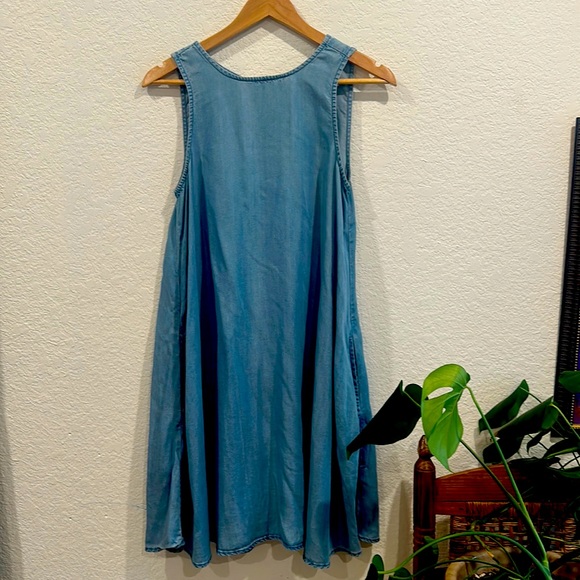 Dresses | Light Blue Oversized Small Deniminspired Dress Two Side ...
